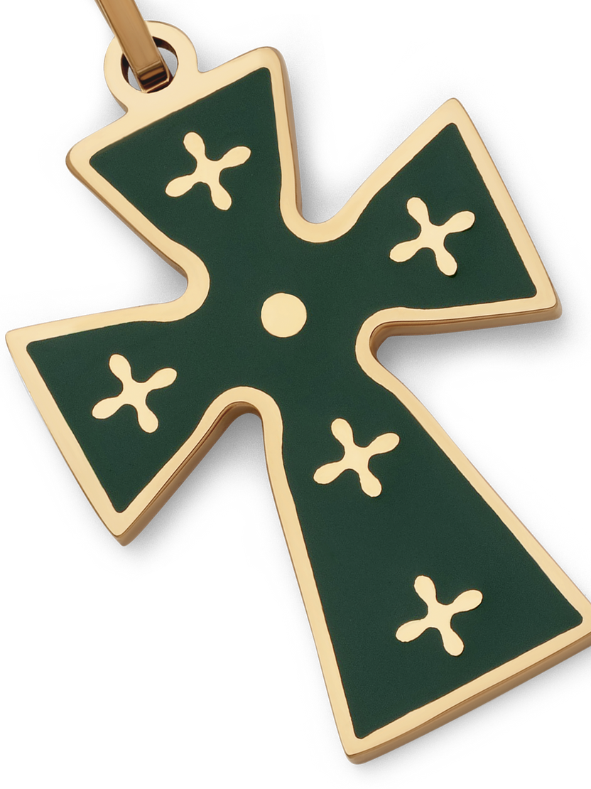 Enamel Cross Necklace (Steel) – Thryfty